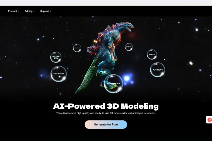 Tripo AI：AI驱动的在线3D建模平台 - AIHub工具导航