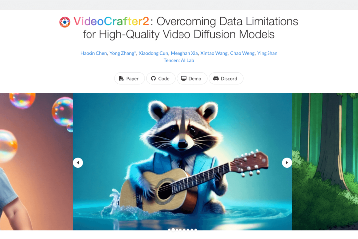 VideoCrafter2-腾讯推出的AI视频生成模型 - AIHub工具导航