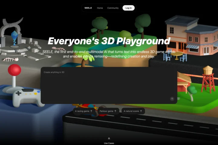 Seele AI- 全球首个AI生成3D游戏多模态大模型 - AIHub工具导航